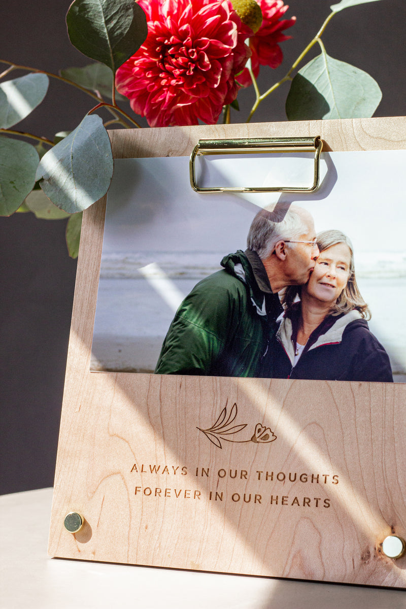 Always In Our Thoughts Memorial Wood Picture Frame | Hereafter