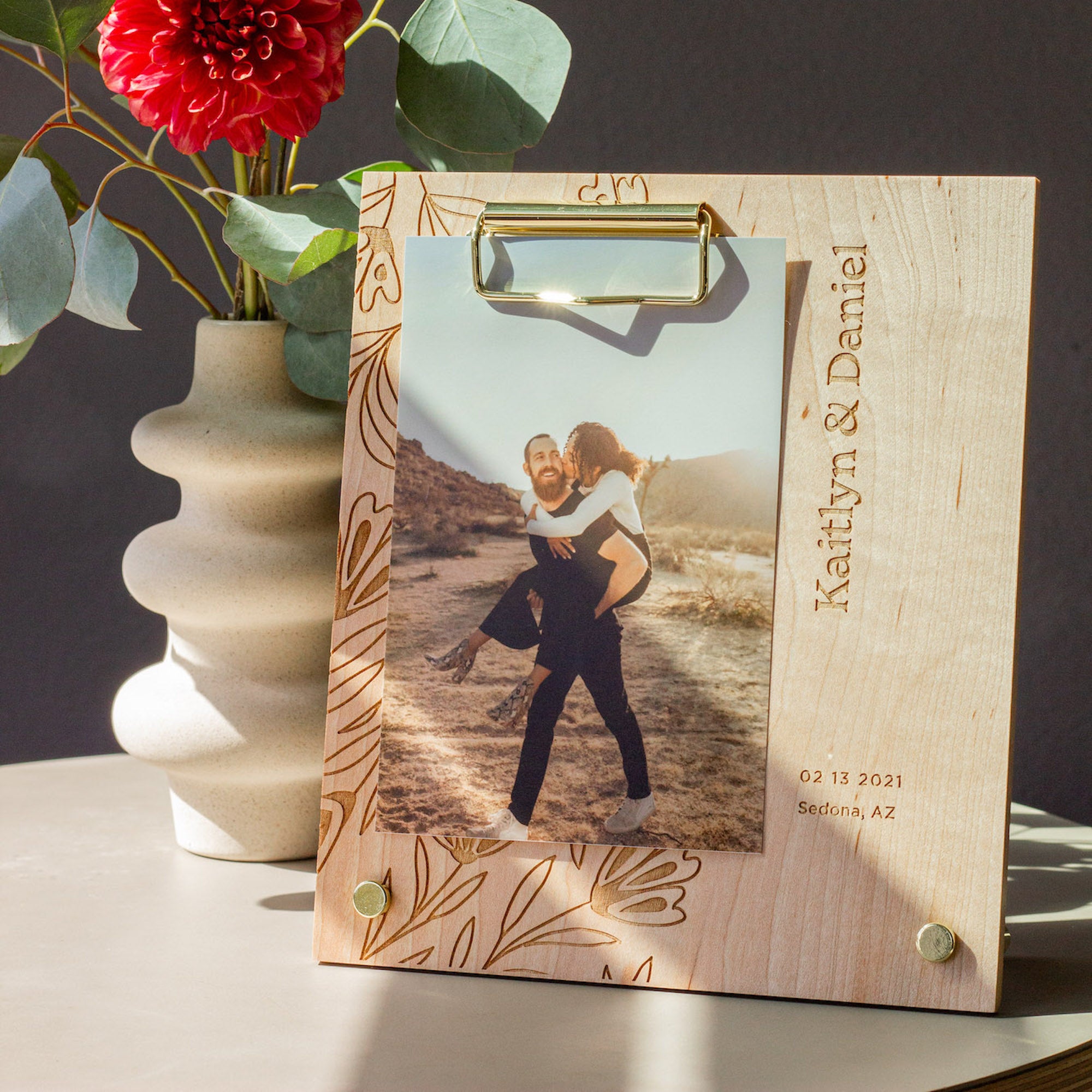 Always In Our Thoughts Memorial Personalized Wood Frame | Hereafter