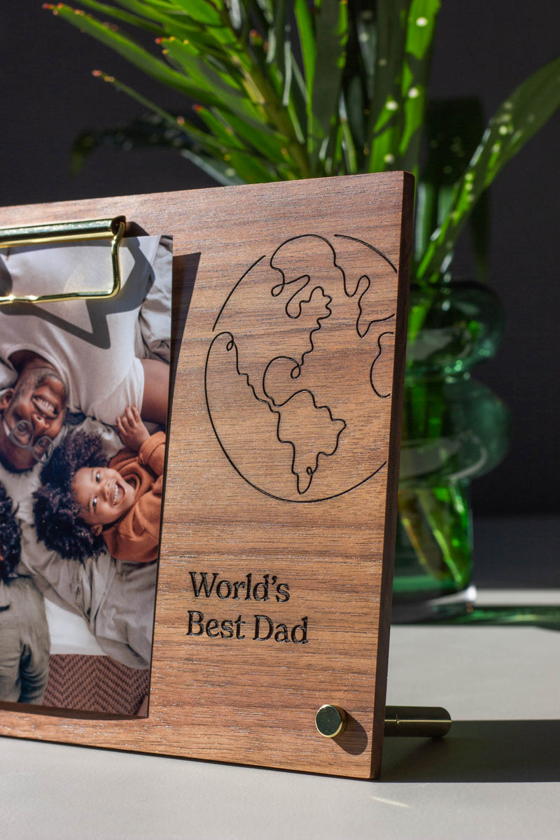 World's Best Dad Wood Picture Frame | Father's Day Gifts | Hereafter