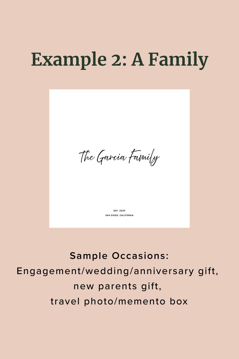 Modern Hand Lettering Large Wood Personalized Keepsake Box | Hereafter